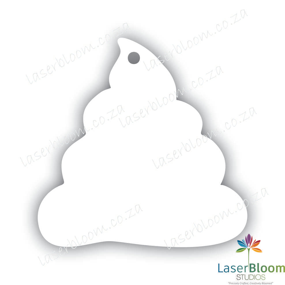 5mm Glossy Sublimation Acrylic Blanks – Poop | White Back | Set of 5 ...