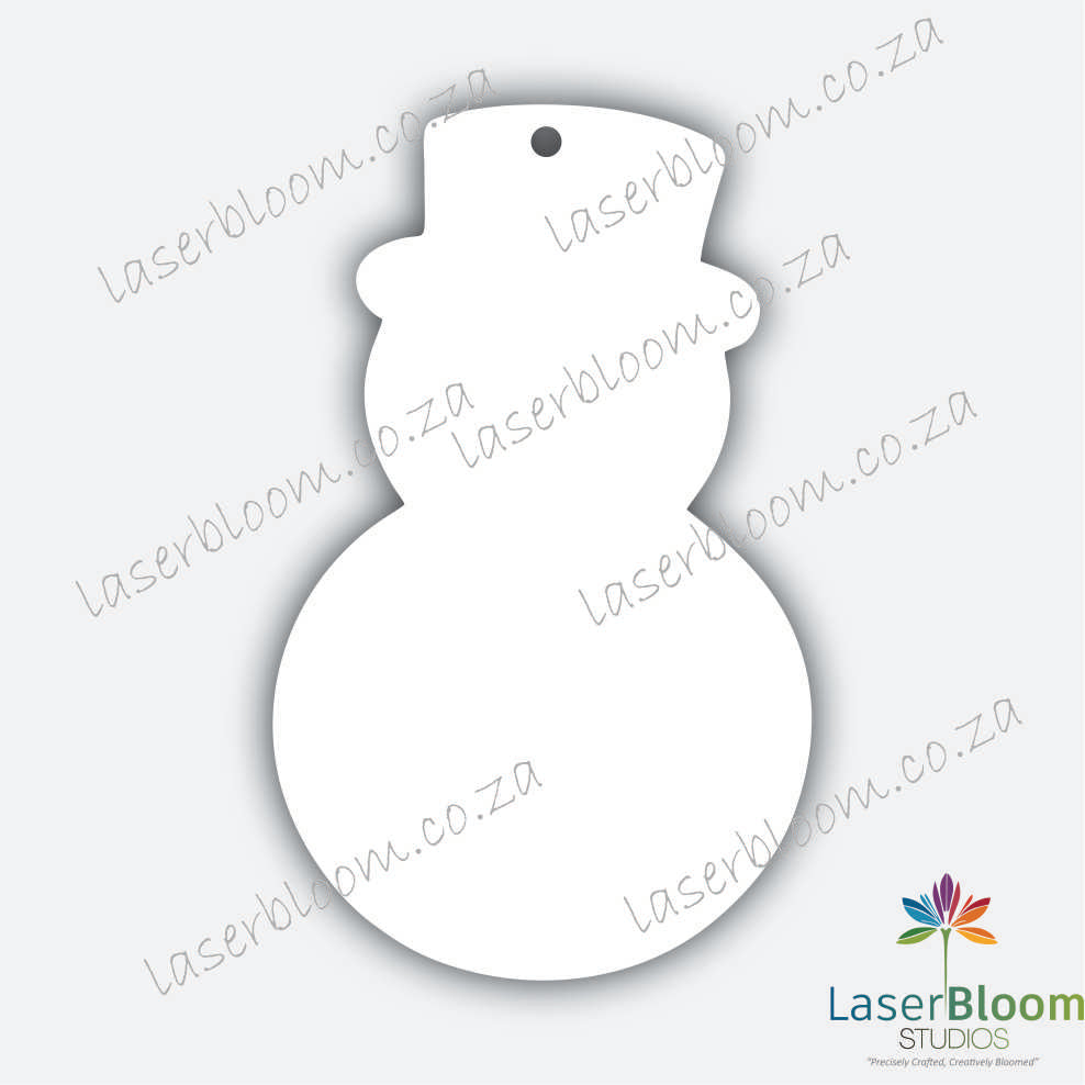 Snowman Double-Sided Sublimation Acrylic Blank - 3mm White Gloss | Set ...