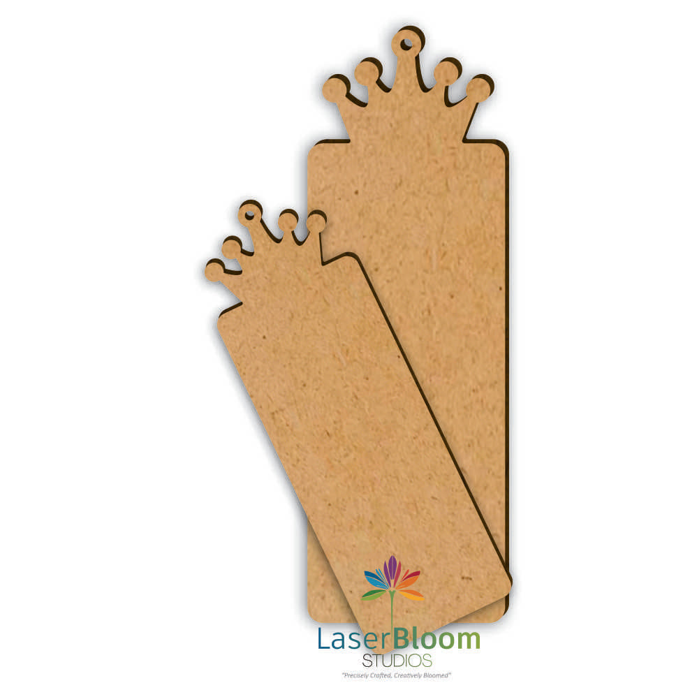 MDF Blank – Bookmark Crown – LaserBloom Studios